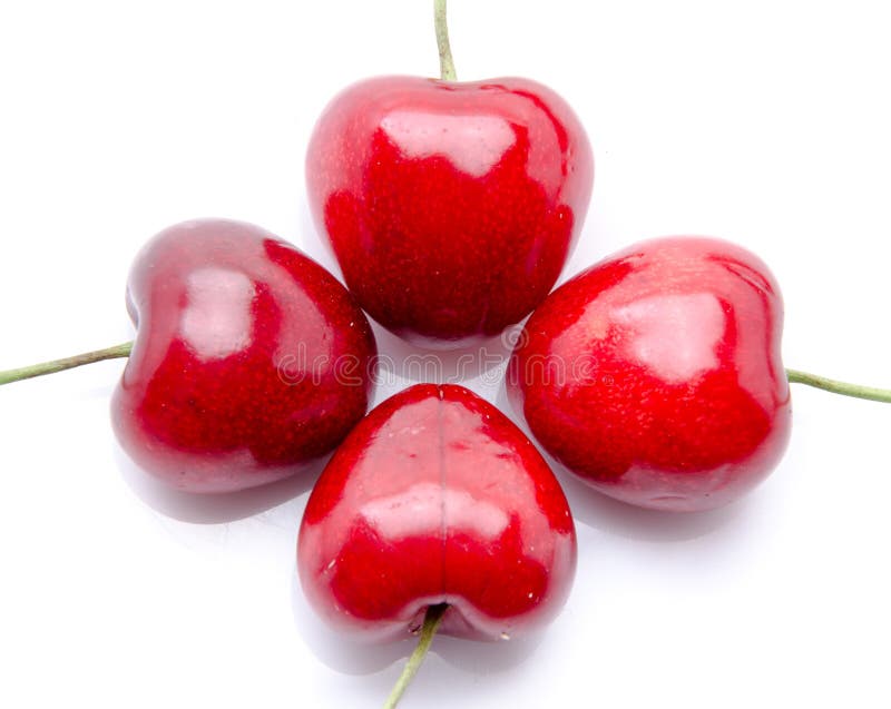 Composition with Four Cherries Stock Photo - Image of ingredient ...