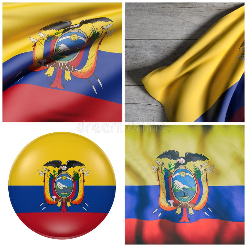 Republic of Ecuador Flag Waving Stock Photo - Image of americas ...