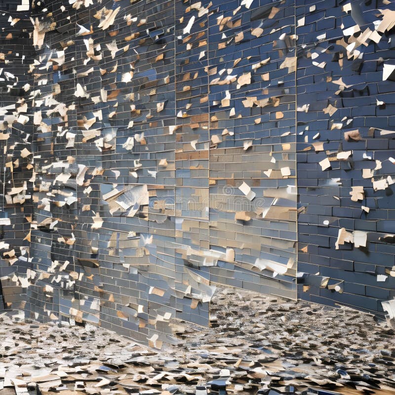 A Composition of Fragmented Realities, with Shattered Forms, Broken ...