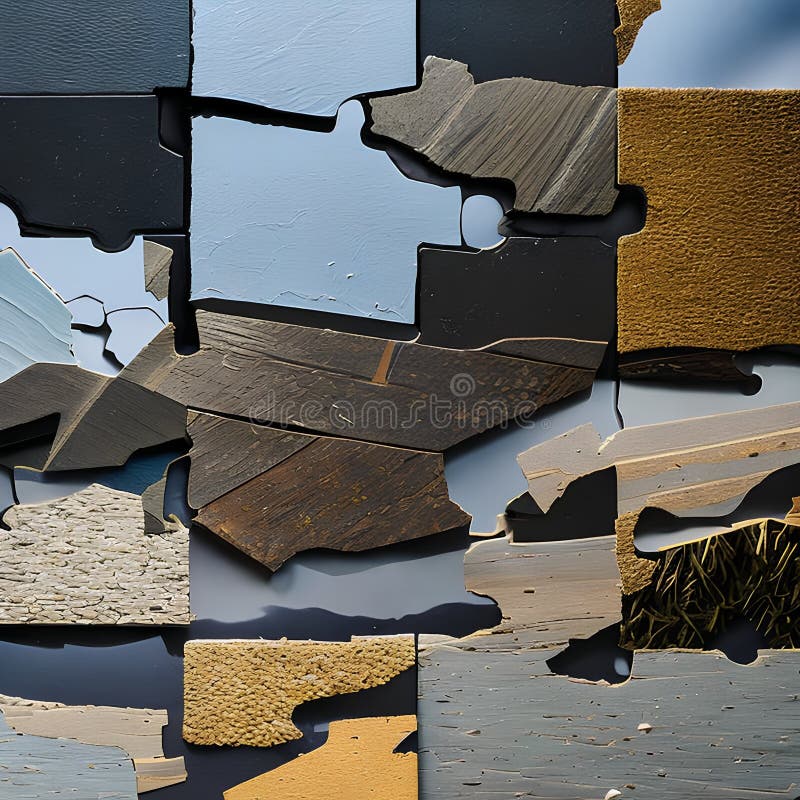 A Composition of Fragmented Realities, with Shattered Forms, Broken ...