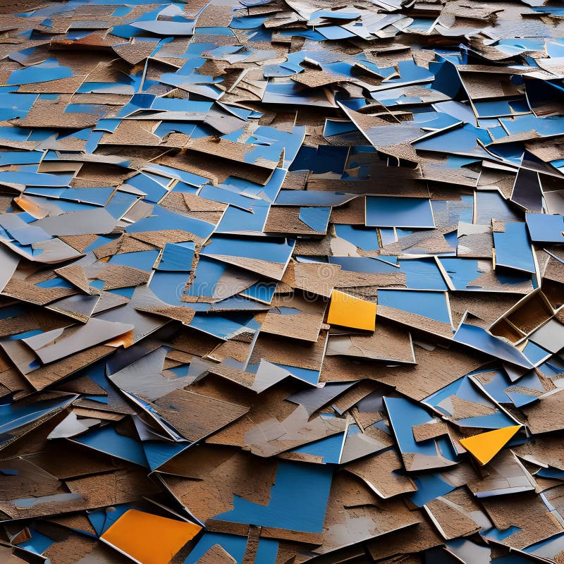 A Composition of Fragmented Realities, with Shattered Forms, Broken ...