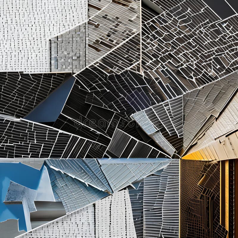 A Composition of Fragmented Realities, with Shattered Forms, Broken ...