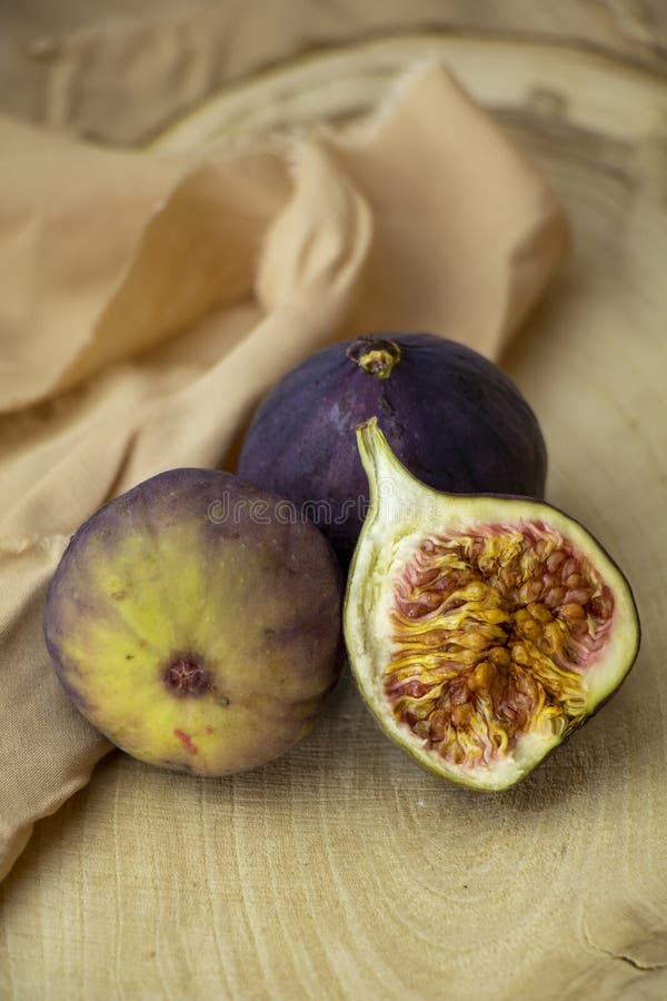 Composition of 3 Fresh Figs Stock Photo - Image of ornamental ...