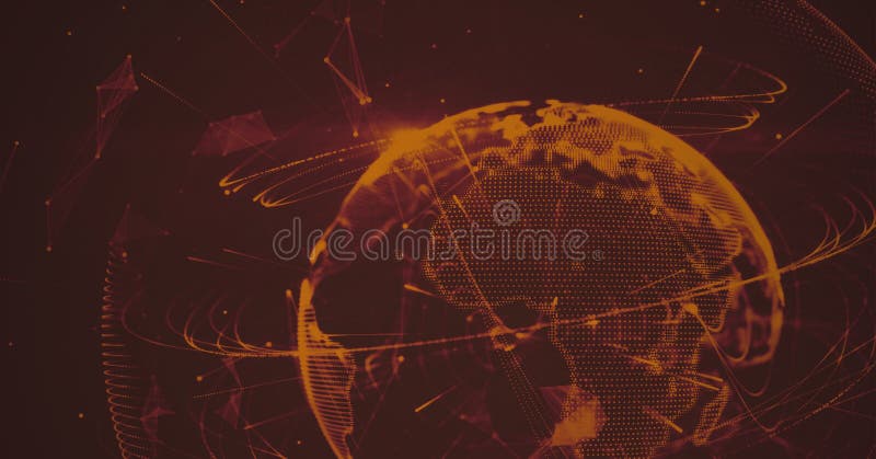 Orange Network And Communication Icon Stock Illustration - Illustration ...
