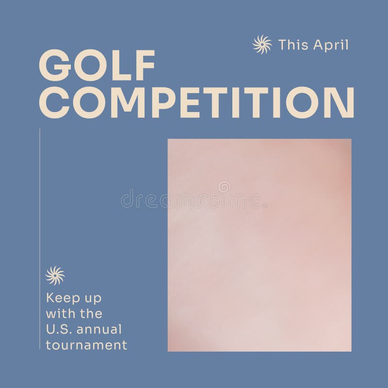 Composition of Golf Competition Text and Copy Space on Blue Background ...