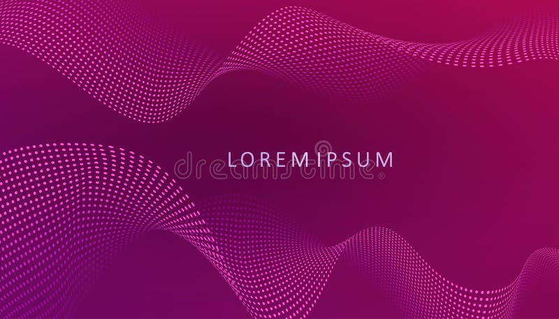 Composition with Gradient Purple Hue, Abstract Light Wavy Shape Stock ...