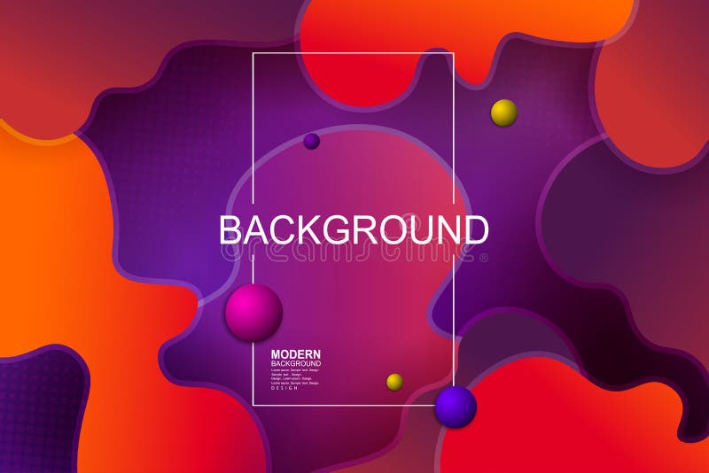 Composition with a Gradient of Violet Shade with Oval Abstract Shapes ...