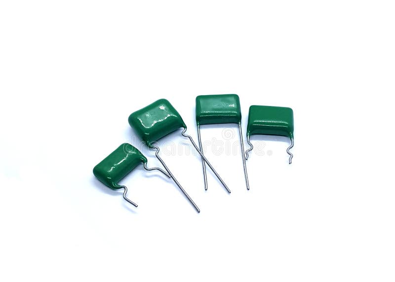 Composition of Green Capacitors on the White Background Stock Image ...