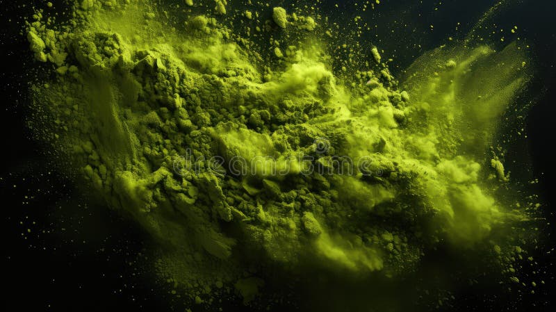Composition Green Powder Splatter Stock Illustration - Illustration of ...