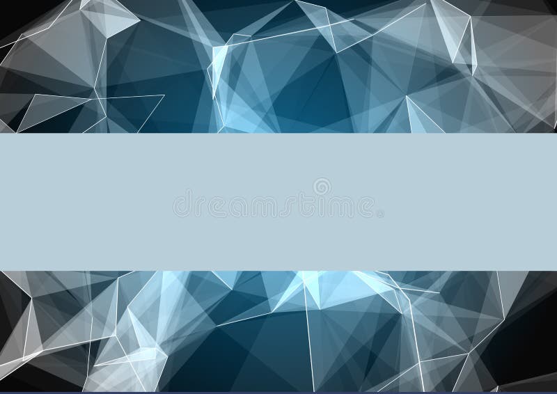 Composition of Grey Rectangular Over Grey and Blue Shapes on Black ...