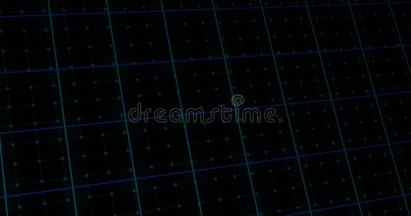 Composition of Grid with Blue Lines on Black Background Stock ...