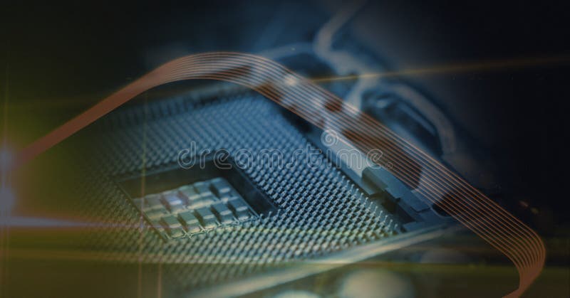 Composition of Grid Over Computer Processor Circuit Board Server Stock ...