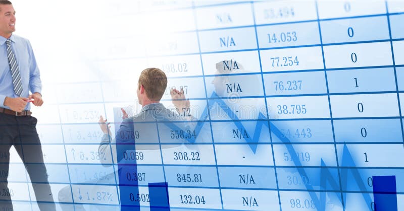 Composition of Happy Diverse Business Team in Meeting Over Interface ...