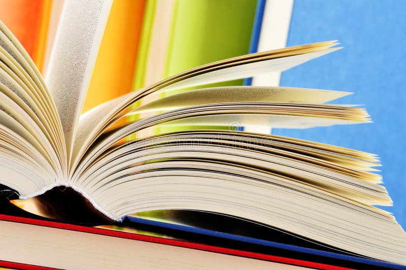 Composition with Hardcover Books in the Library Stock Photo - Image of ...