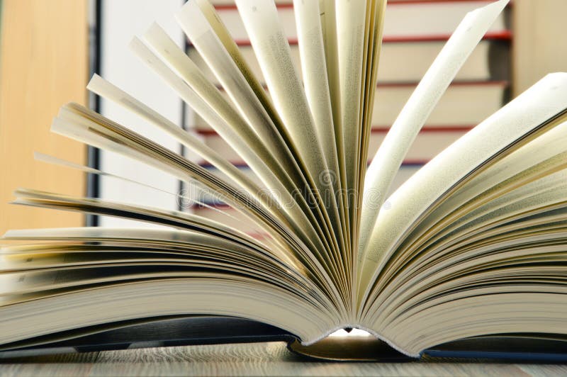 Composition with Hardcover Books in the Library Stock Photo - Image of ...