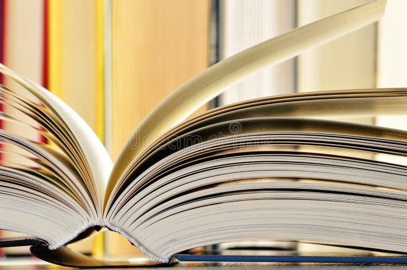 Composition with Hardcover Books in the Library Stock Image - Image of ...