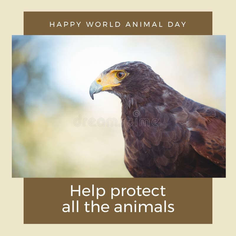 Composition of Help Protect All the Animals Happy World Animal Day Text ...