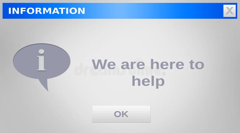 Composition of we are Here To Help You Text on Gray Background Stock ...