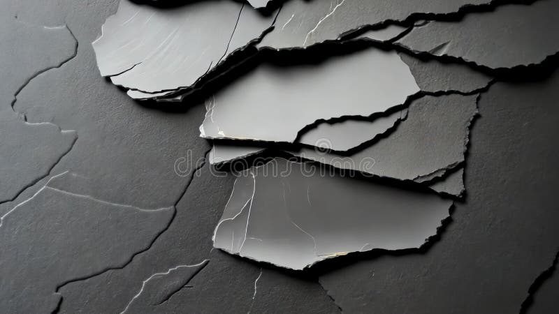 The Composition Highlights Intriguing Layers of Black Slate, Revealing ...