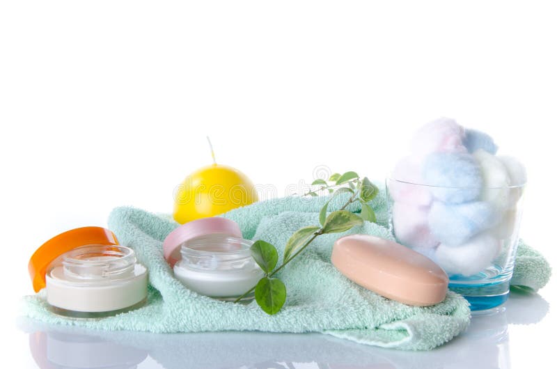 Composition of Hygiene and Wellness Accessories Stock Image - Image of ...