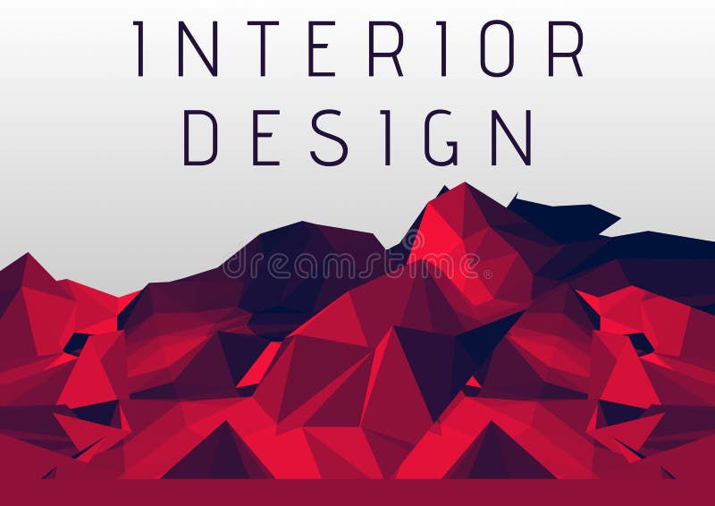 Composition of Interior Design Services Text Over Red Shapes Stock ...