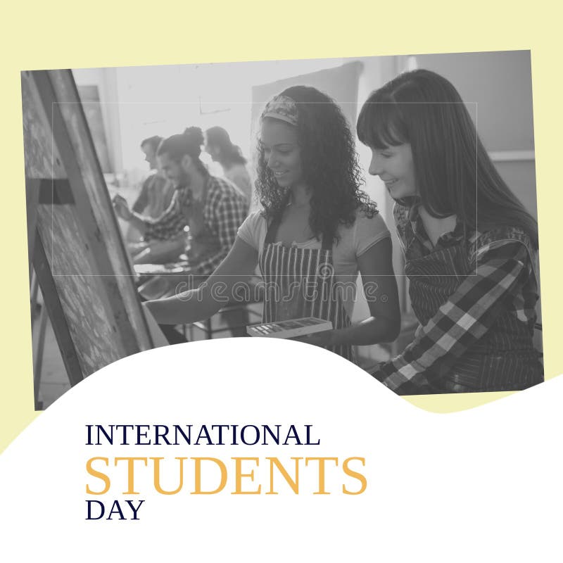 Composition of International Students Day Text with Diverse Students ...