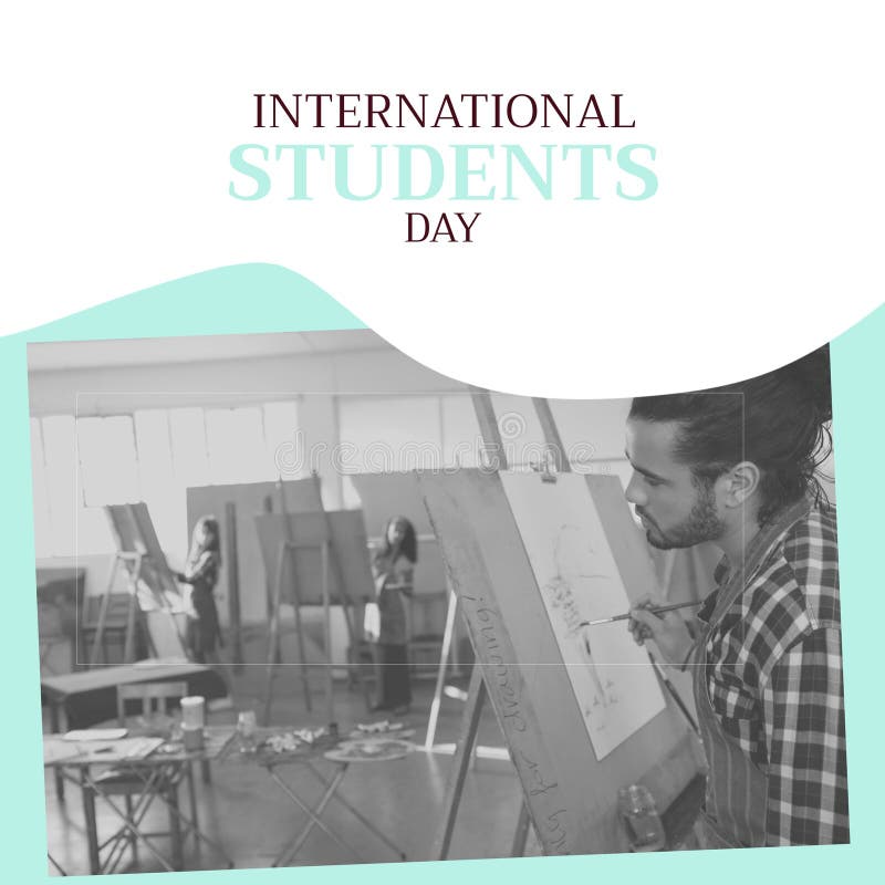 Composition of International Students Day Text with Diverse Students ...