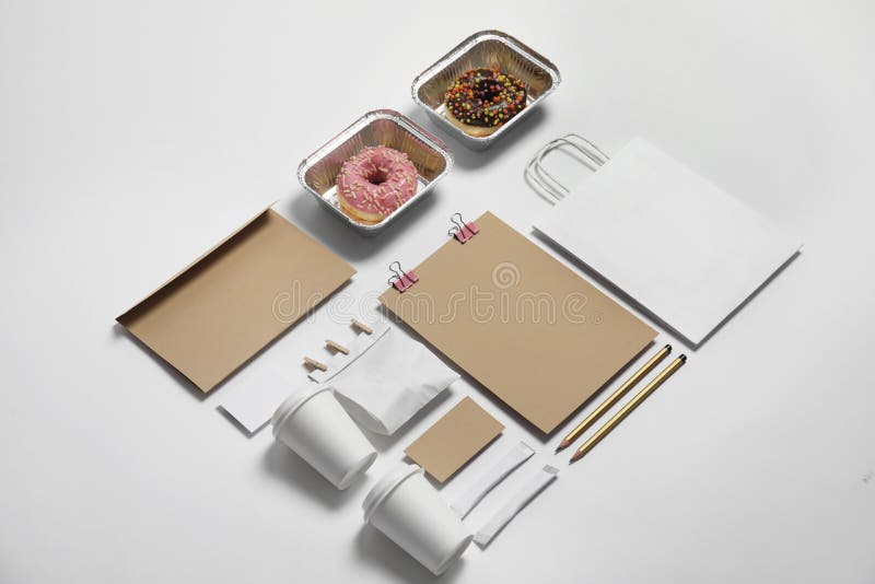 Composition with Items for Mock Up Design Stock Image - Image of ...