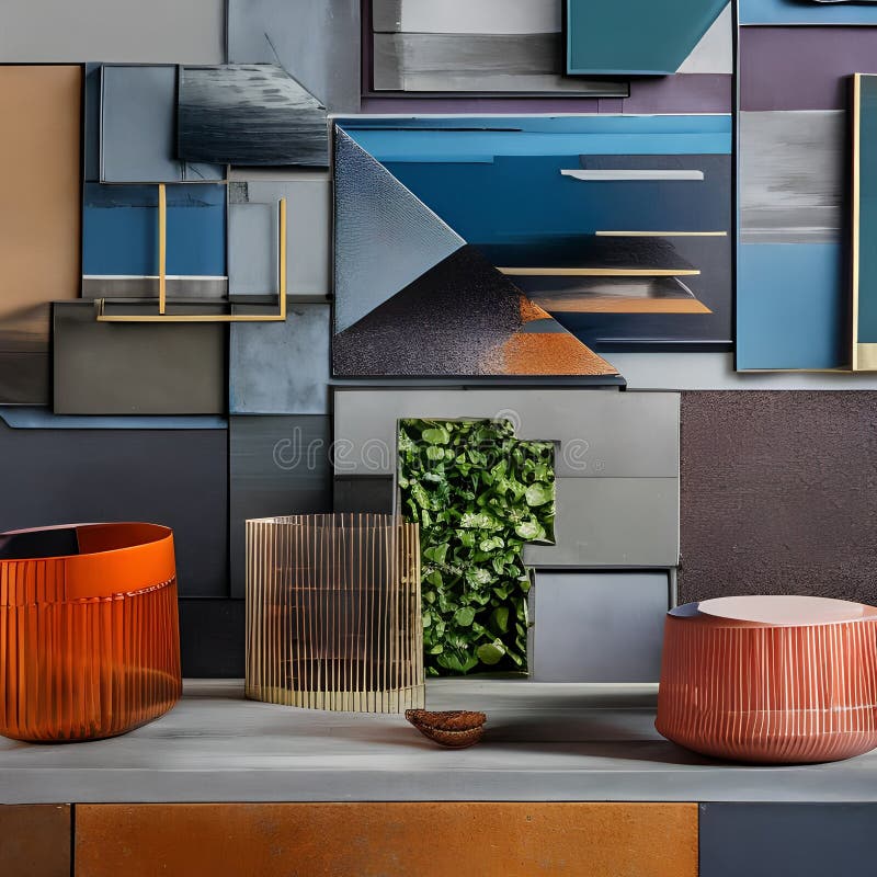 A Composition of Juxtaposed Elements, with Contrasting Textures, Shapes ...