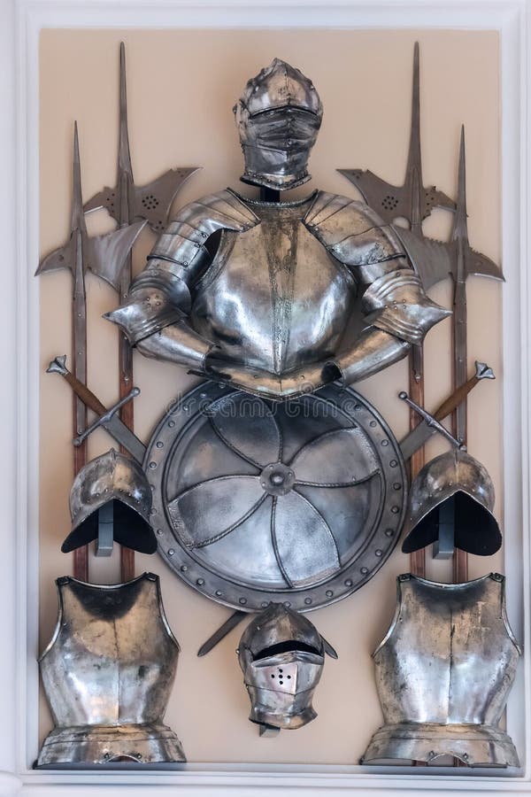 The Composition of the Armor of a Knight Stock Photo - Image of ...