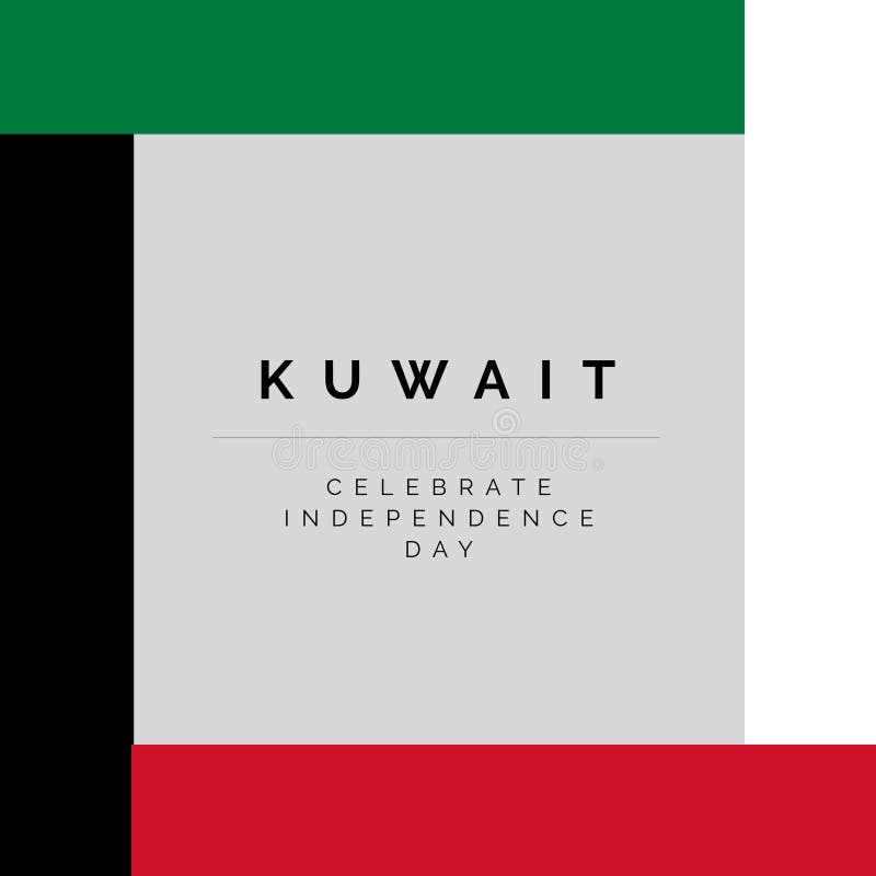 Composition of Kuwait Independence Day Text Over Shapes Stock ...