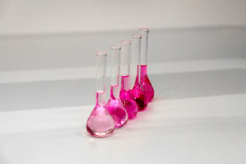 Composition of Laboratory Material with Colored Liquids in Realistic ...