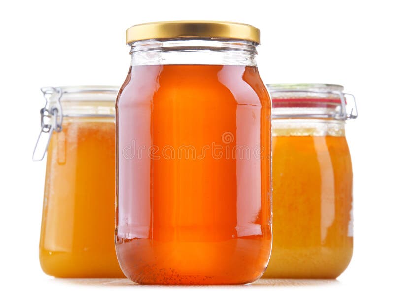 Composition with Large Jars of Honey Stock Image - Image of cuisine ...