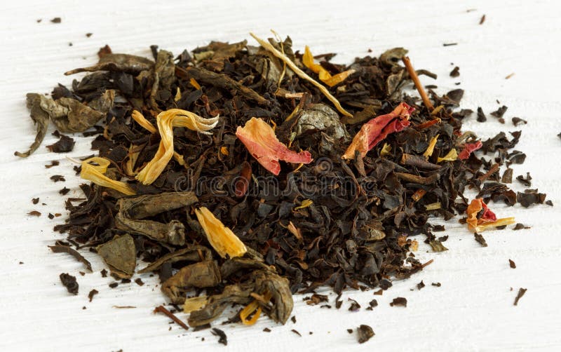 Composition Large Leaf Tea with the Petals of Calendula, Tea Rose and ...