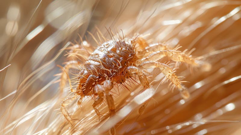 Composition of Lice in the Hair with an Image of a Live Lice in the ...