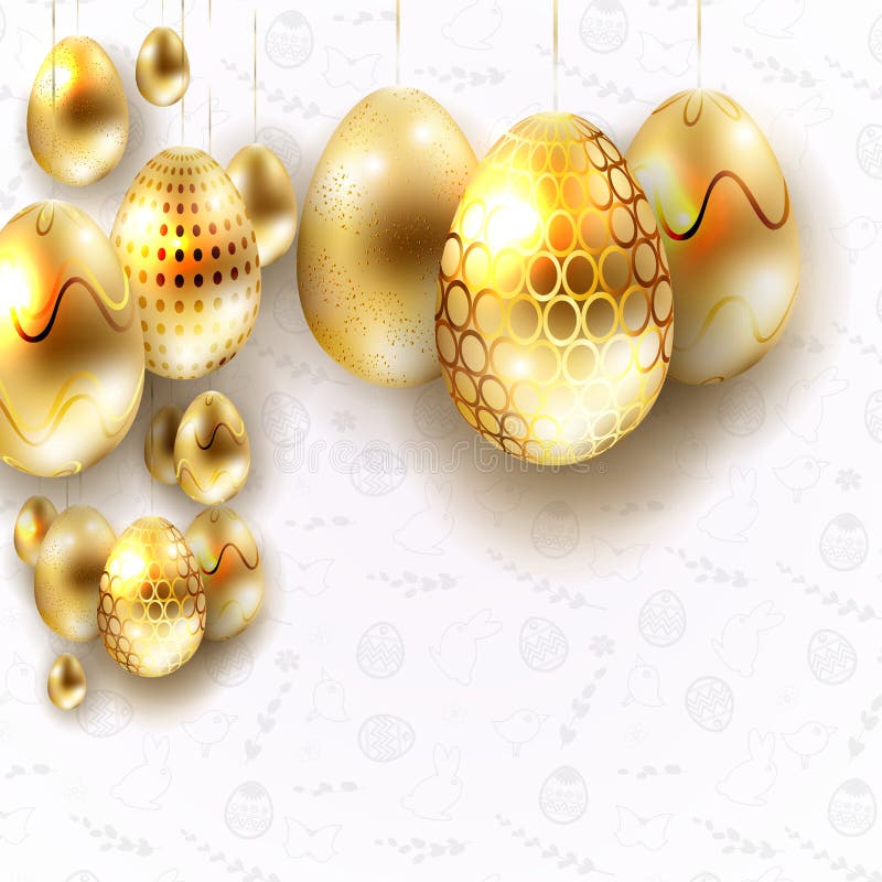 The Composition of a Light Shade with Eggs of Brilliant Gold Color ...
