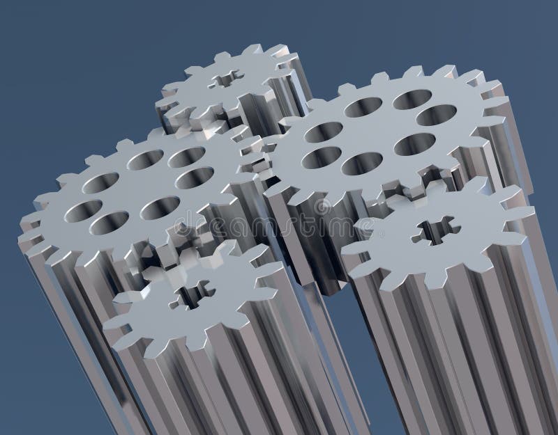 Rotation Gear Infographics Design Stock Vector - Illustration of line ...