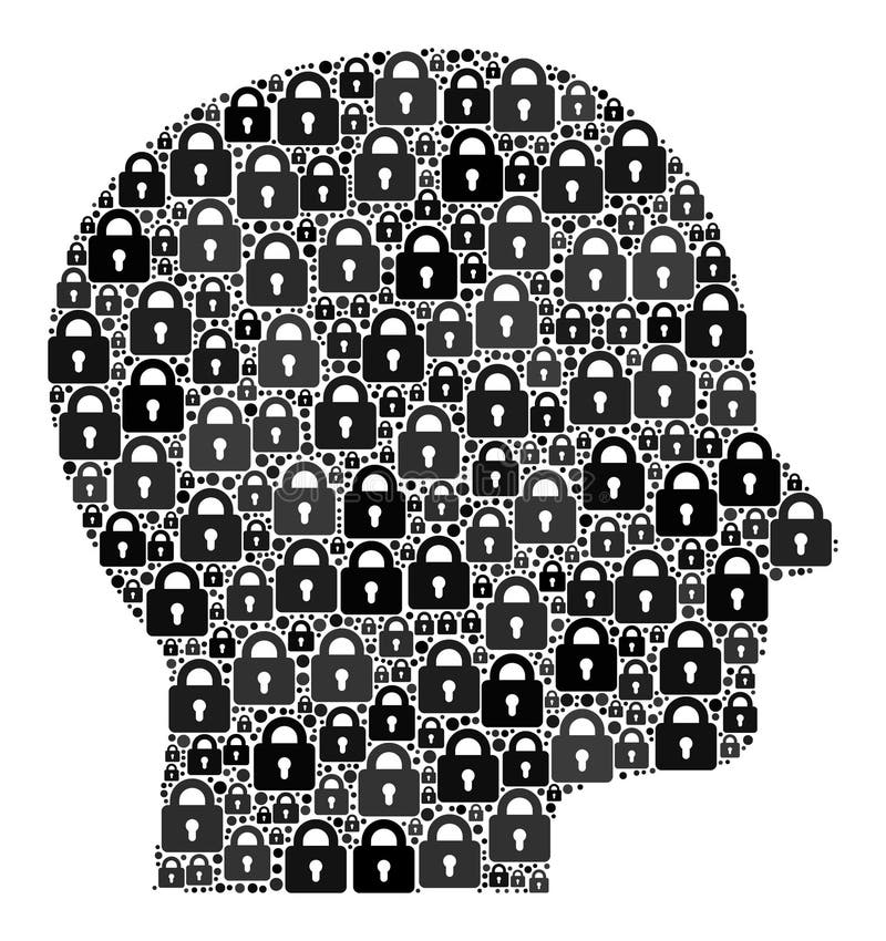 Composition of Locks for Human Head Icon Stock Vector - Illustration of ...