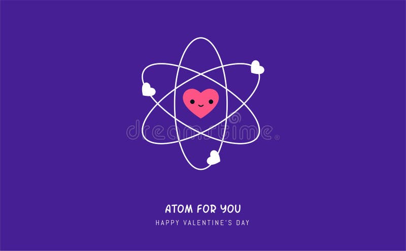 A composition of love atom stock vector. Illustration of chemistry ...