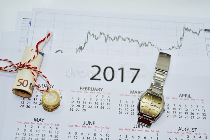 Composition of Making Year Plans. Stock Photo - Image of hand, money ...