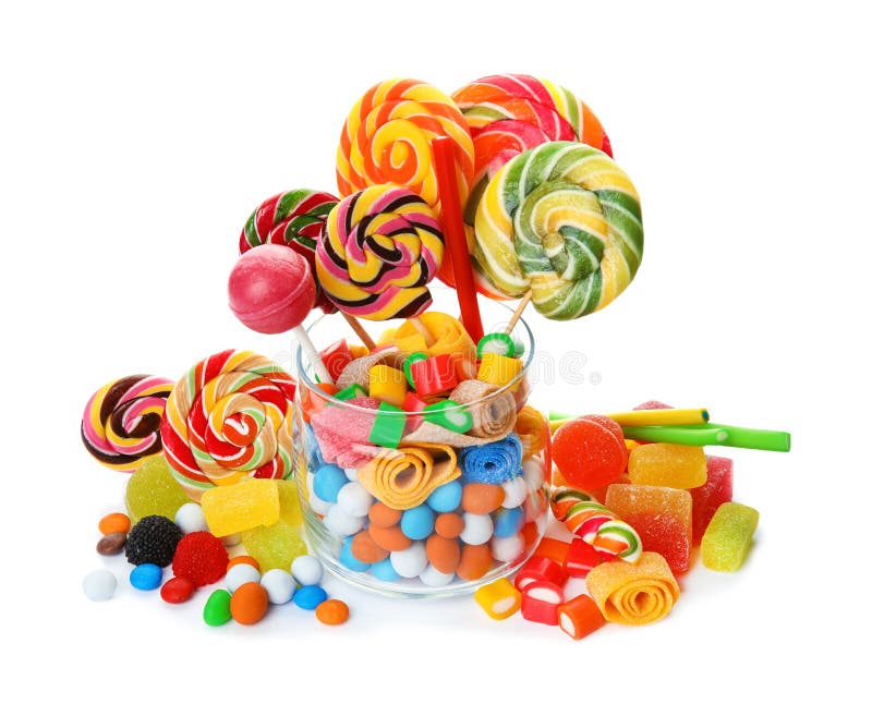 Composition with Many Different Yummy Candies Stock Photo - Image of ...