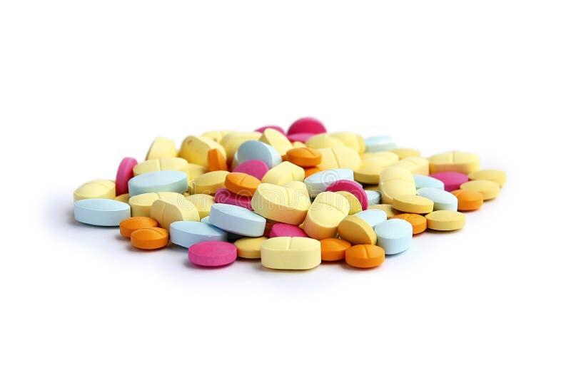 Composition of the Pastel Tablets Stock Photo - Image of drug, closeup ...