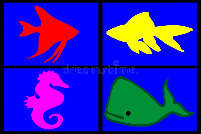 The Composition of Marine Animals. Nautical Illustration of Nautical ...