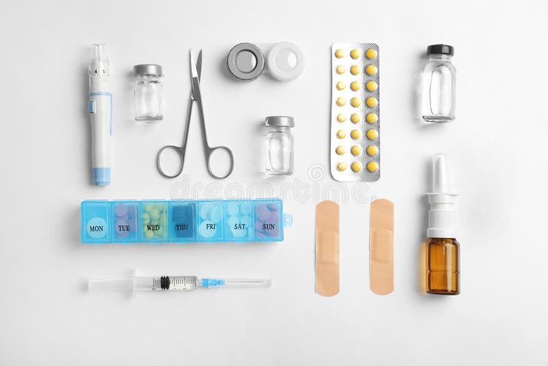 Composition with Medical Objects Stock Image - Image of medicine, drug ...