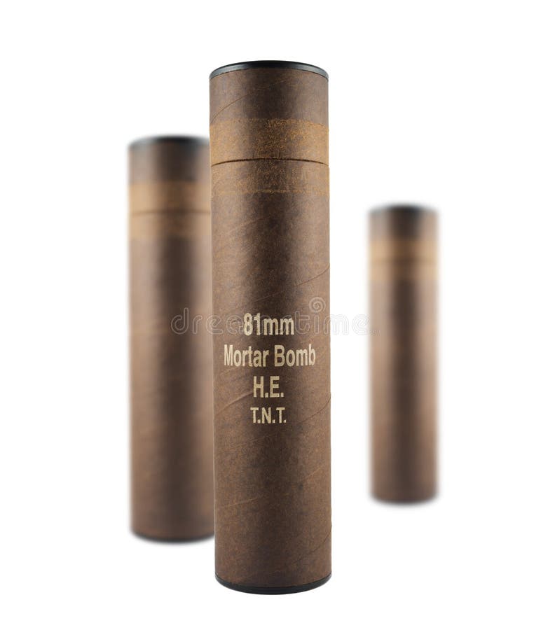 Mortar Bomb Tube Container Isolated Stock Image - Image of closeup ...