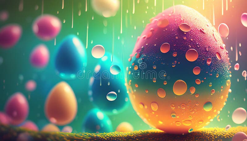 Composition of Multicolored Easter Eggs. Pastel Calm Colors. Holiday ...