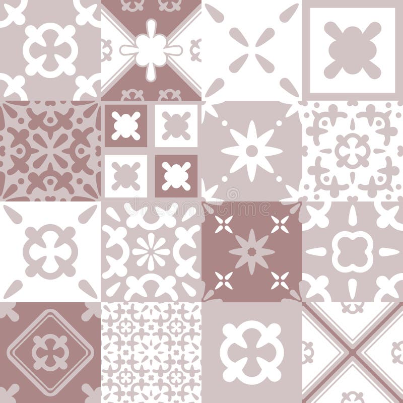 Mixed Mosaic Tile Composition Vector Stock Illustration - Illustration ...
