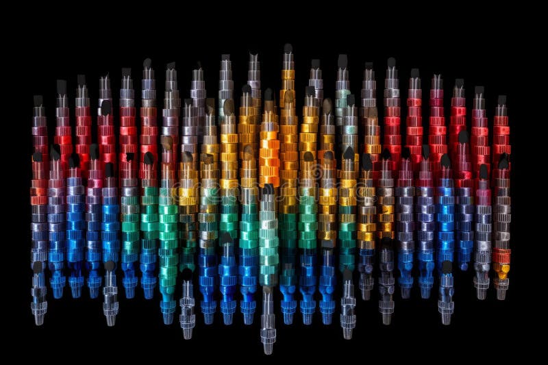 A Composition of Multiple Vials Filled with Colorful Vaccines, Arranged ...