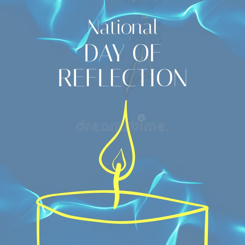 Composition of National Day of Reflection Text Over Candle Stock ...
