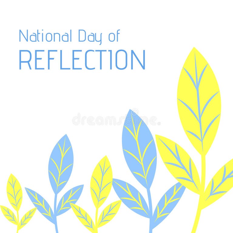 Composition of National Day of Reflection Text Over Leaves Stock ...